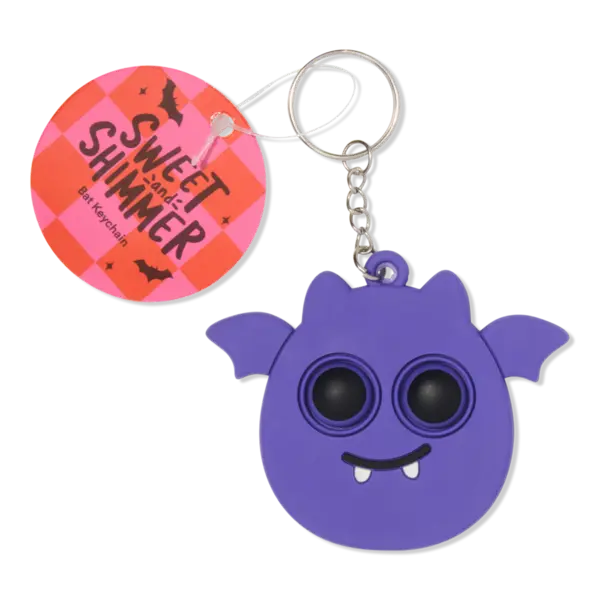 SWEET & SHIMMER Halloween Bat Pop-it Keychain