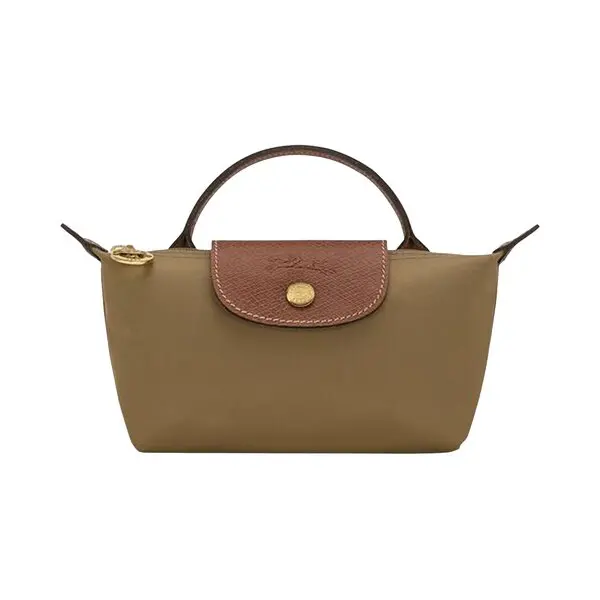 Longchamp Le Pliage Original Pouch With Handle 'olive
