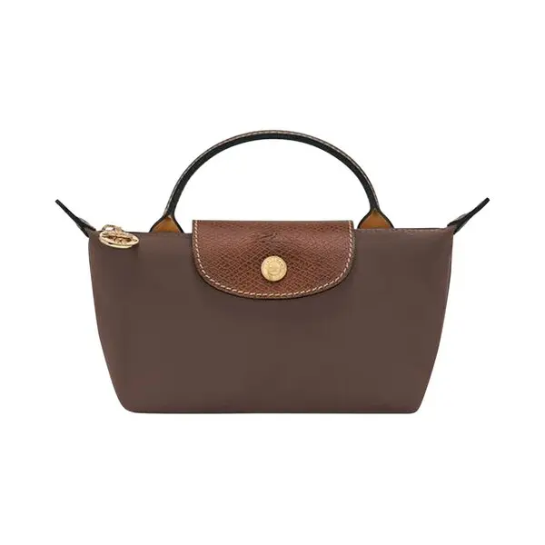 Longchamp Le Pliage Original Pouch With Handle 'mocha