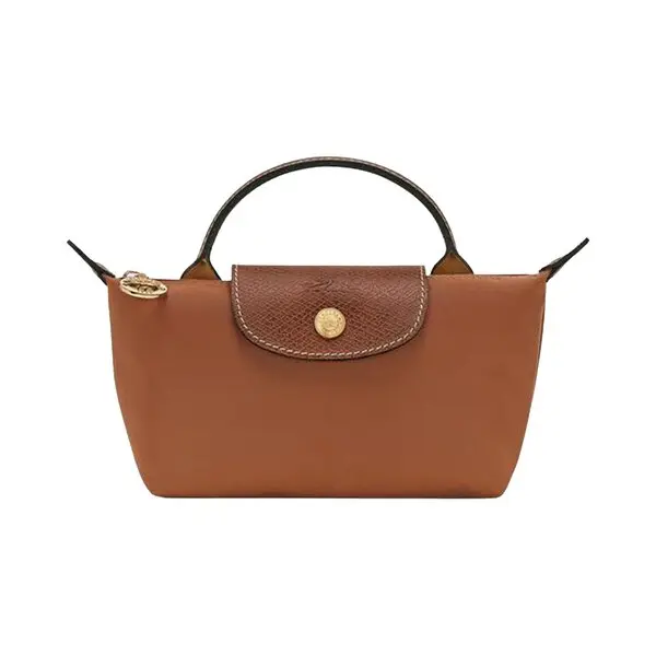 Longchamp Le Pliage Original Pouch With Handle 'cognac