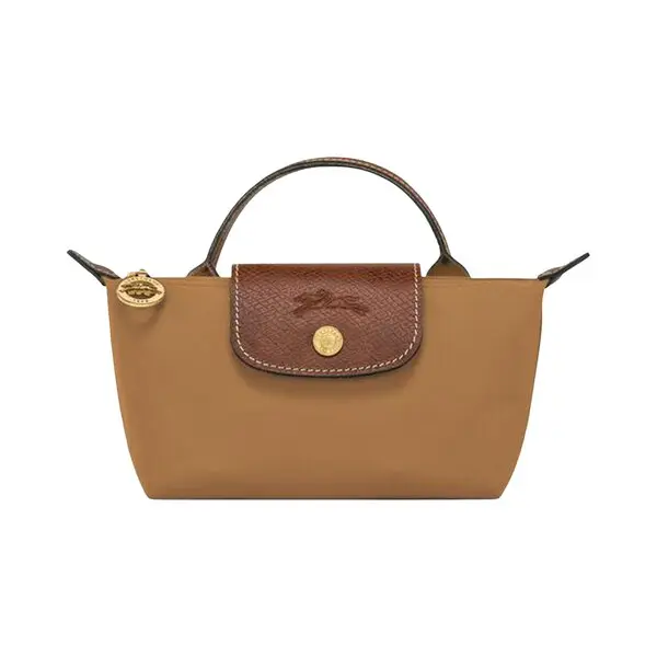 Longchamp Le Pliage Original Pouch With Handle 'fawn