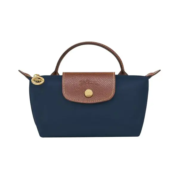 Longchamp Le Pliage Original Pouch With Handle 'navy