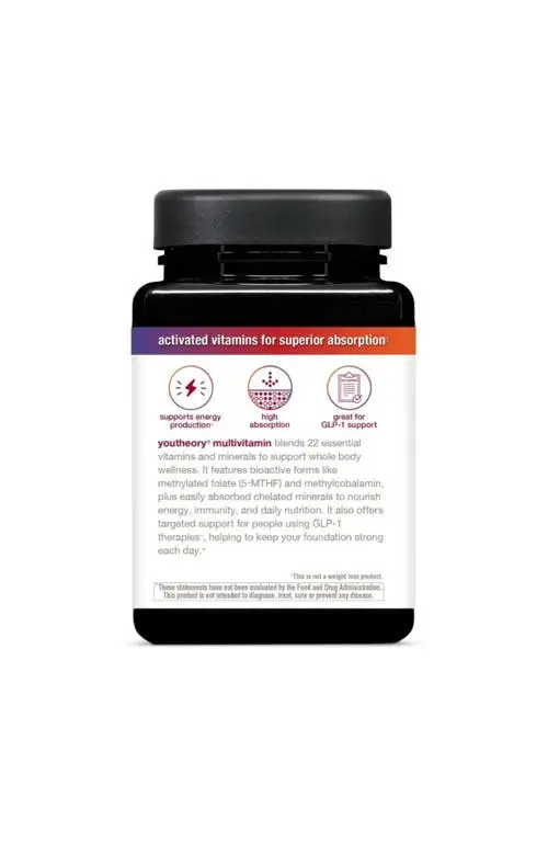 YOUTHEORY Multivitamin Supplement Essential Daily Nutrition Vegetarian Capsules 150 Vegetarian Capsules