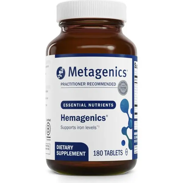 METAGENICS Hemagenics Iron Supplement With B12 B6 And Folate 180 Tablets - None