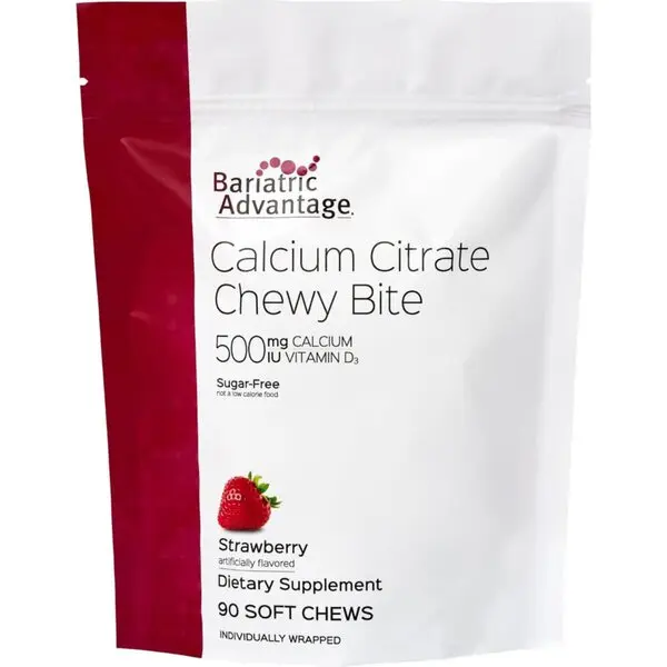 BARIATRIC ADVANTAGE Calcium Citrate Chewy Bites Highly Absorbable Vitamin D3 Supplement 90 Count - None