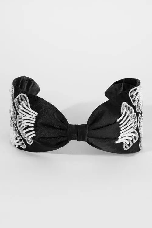 HAIR DRAMA CO. Flora Embellished Knotted Hair Band