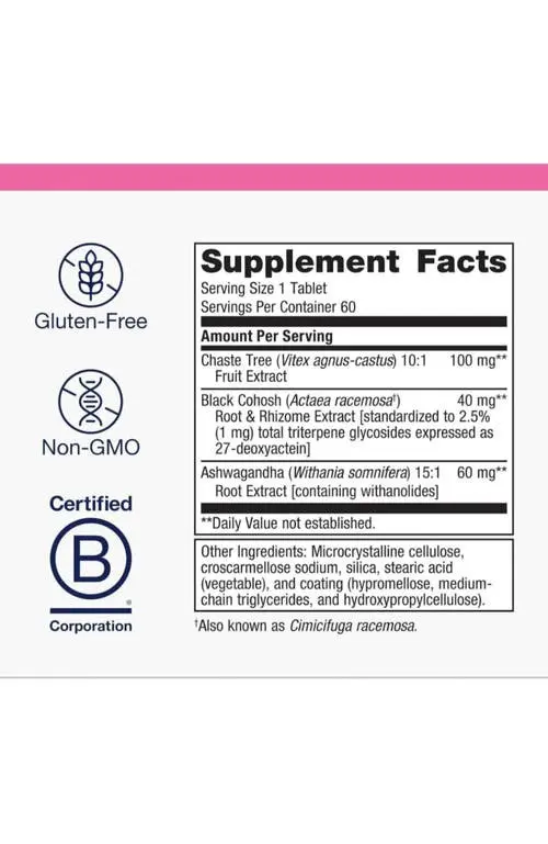METAGENICS Chasteberry Plus Hormone Reproductive Health Supplement 60 Tablets