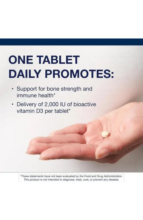 METAGENICS D3 2000 Iu Vitamin Supplement Bone Health Support 90 Count