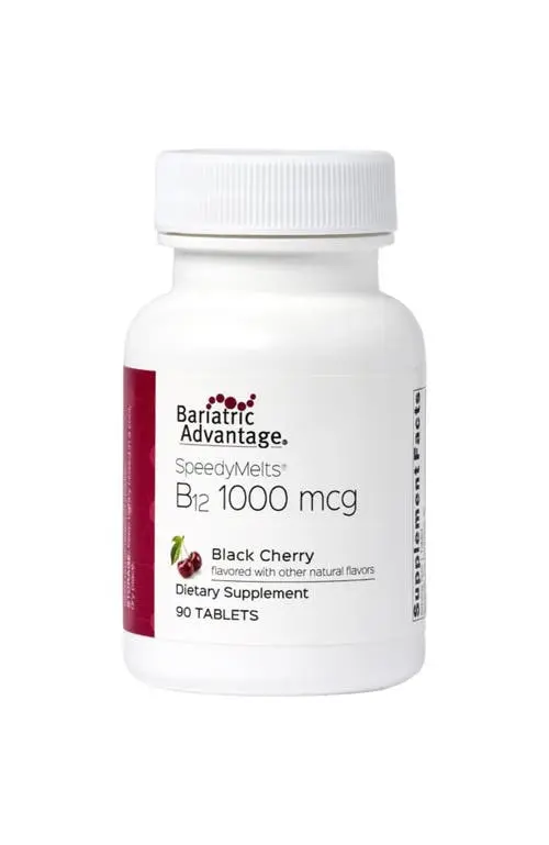 BARIATRIC ADVANTAGE B-12 Speedy Melts Vitamin B12 1000 Mcg Supplement Black Cherry 90 Count - None