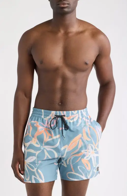 BILLABONG Good Times Palm Tree Swim Trunks - Pale Mauve