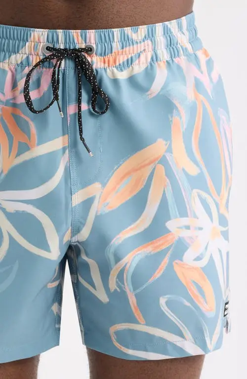 BILLABONG Good Times Palm Tree Swim Trunks - Pale Mauve