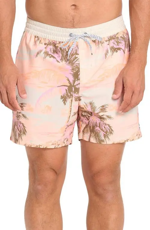 BILLABONG Good Times Palm Tree Swim Trunks - Pale Peach