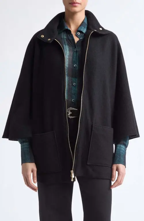 Eleventy Full Zip Wool Coat - 22 Black