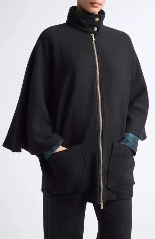 Eleventy Full Zip Wool Coat - 22 Black