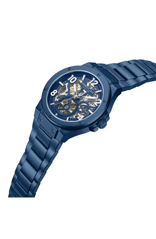 KENNETH COLE Skeleton Dial Automatic Bracelet Watch