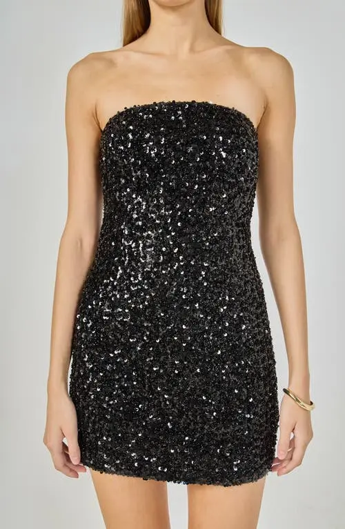 Endless Rose Strapless Sequin Minidress