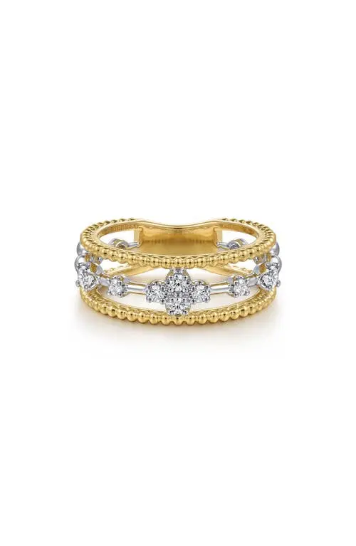 GABRIEL & CO. 14k Gold Diamond Band Ring