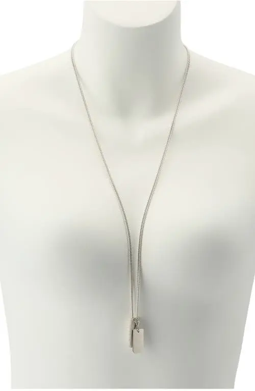 ALLSAINTS Dog Tag Long Pendant Necklace