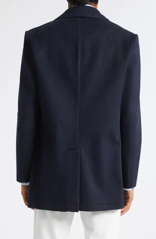Isaia San Gennaro Cashmere Jacket With Embroidered Lapels