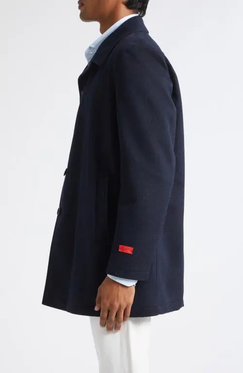 Isaia San Gennaro Cashmere Jacket With Embroidered Lapels