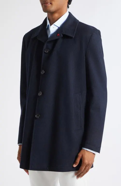 Isaia San Gennaro Cashmere Jacket With Embroidered Lapels