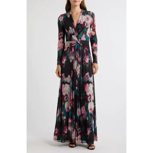 Anne Klein Twist Front Maxi Dress