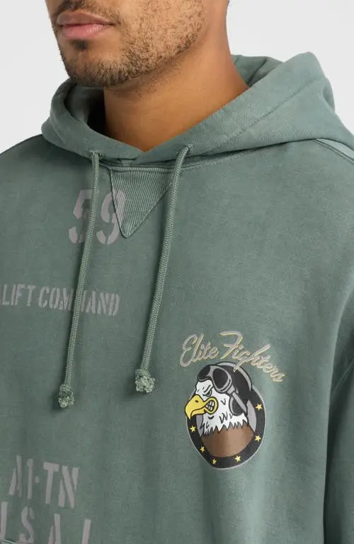 Alpha Industries Elite Graphic Hoodie - Deep Forest