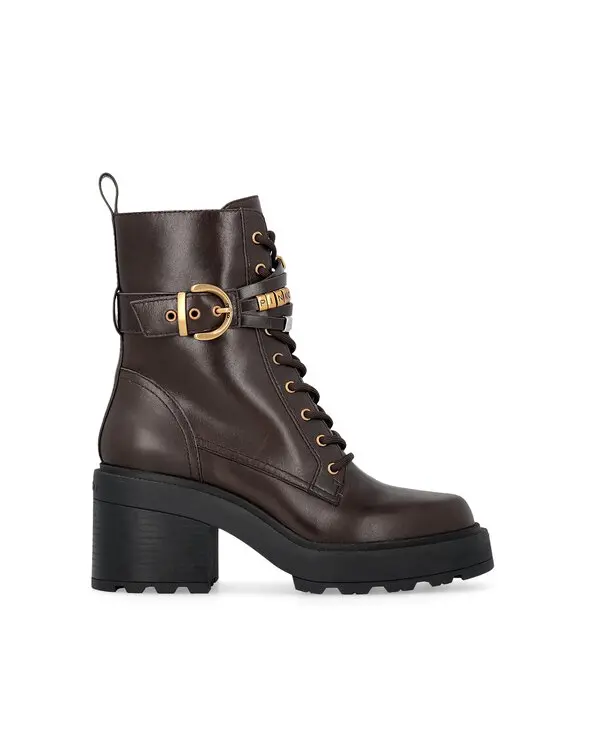 Pinko Lace-up Buckle Ankle Boots