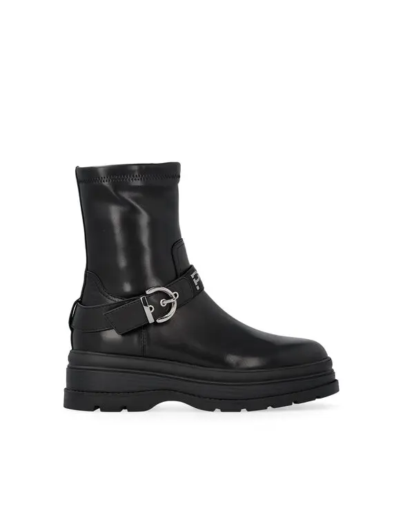 Pinko Platform Ankle Boots With Buckle Strap