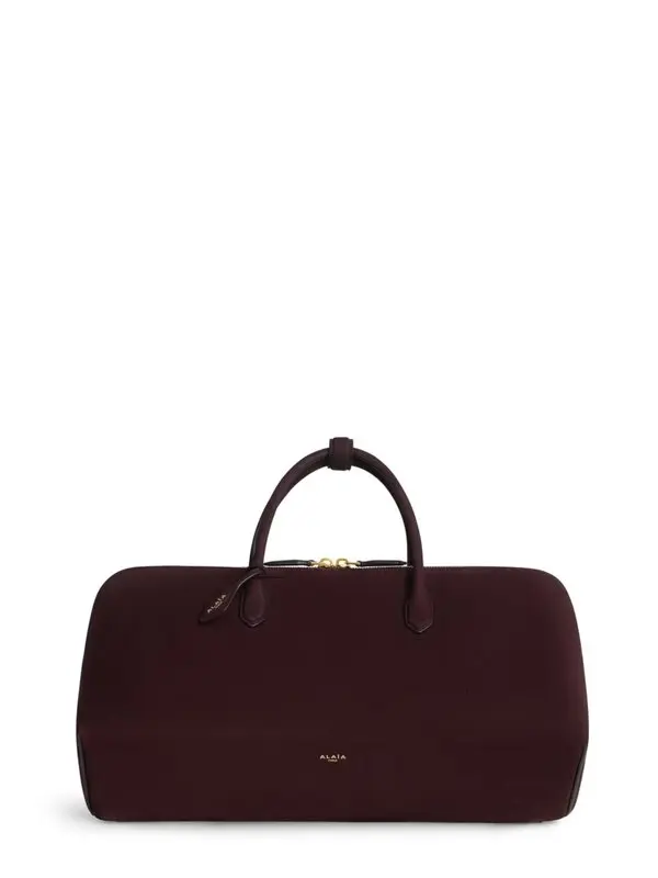 Alaïa Delta Large Nubuck Calfskin Handbag - Bordeaux