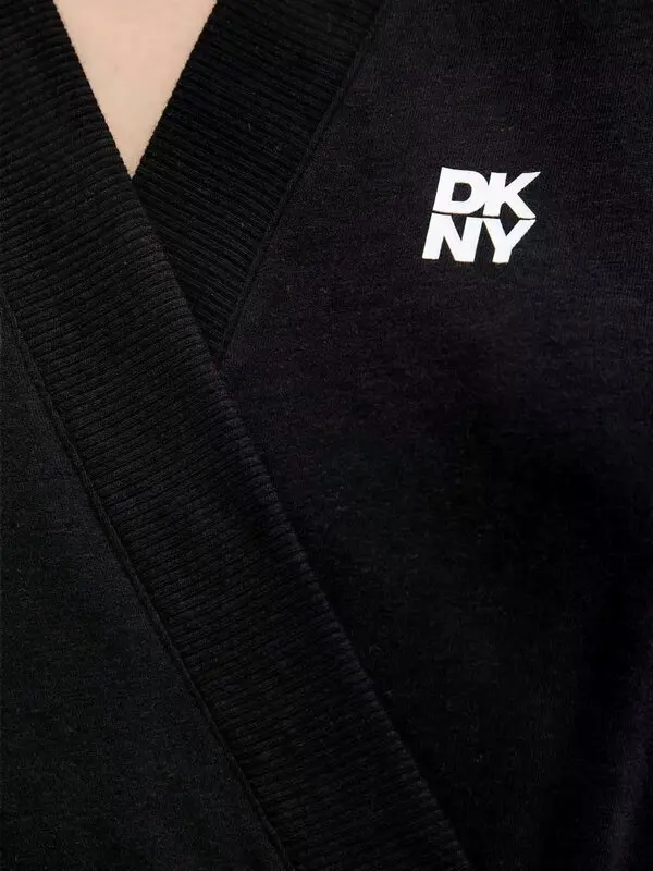Dkny Logo-print Belted Robe