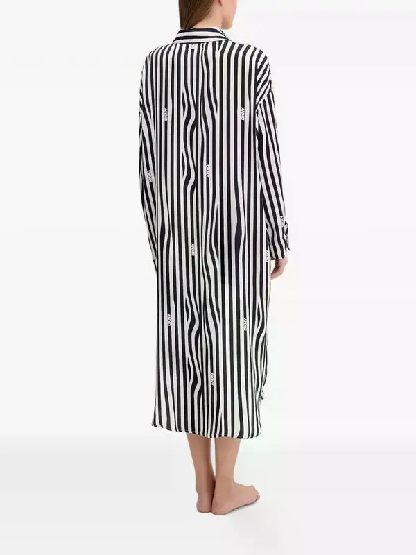 Dkny Striped Logo-print Nightdress