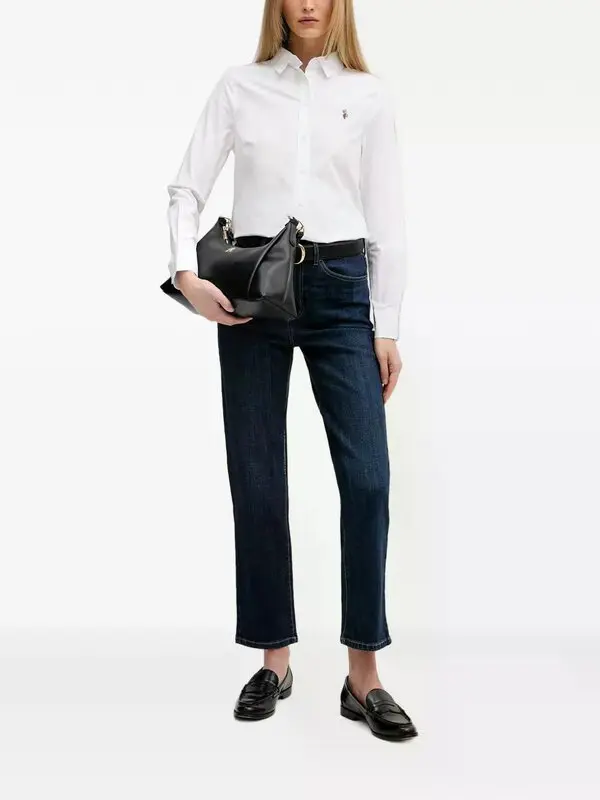 Dkny Logo-patch Straight-leg Jeans