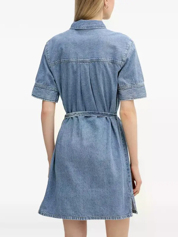 Dkny Belted Denim Mini Dress
