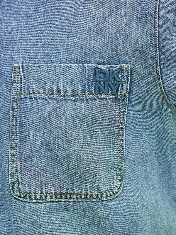 Dkny Belted Denim Mini Dress