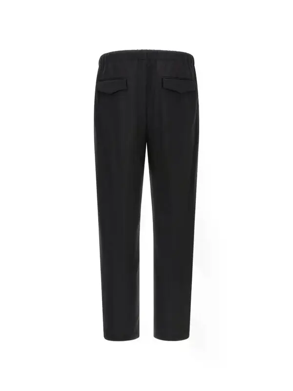 LARDINI Elasticated-waistband Straight-leg Trousers