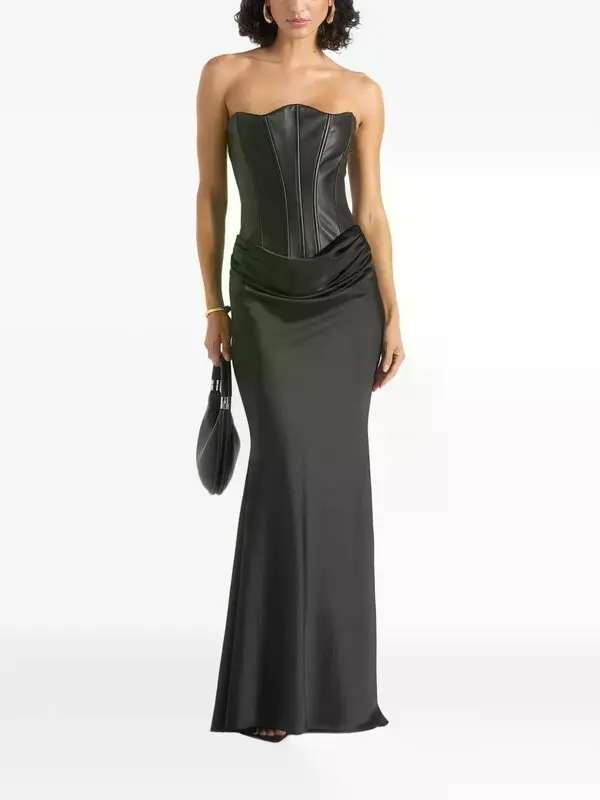 Manière De Voir Maniere De Voir Corina Maxi Dress With Corset Bodice