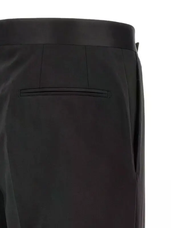 LARDINI Double-breasted Satin-trim Suit