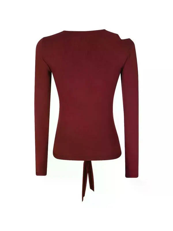 Federica Tosi Cut-out Tie-fastening Sweater - Red