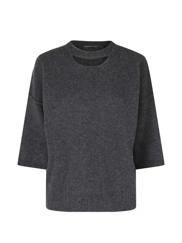 Federica Tosi Cut-out Drop-shoulder Sweater - Grey