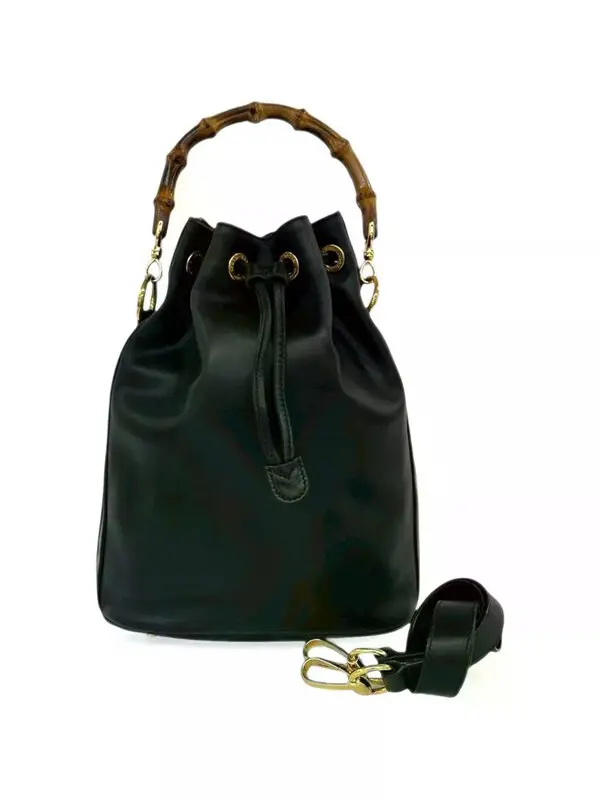 Gucci 20th Century Nylon Bamboo Bucket Bag