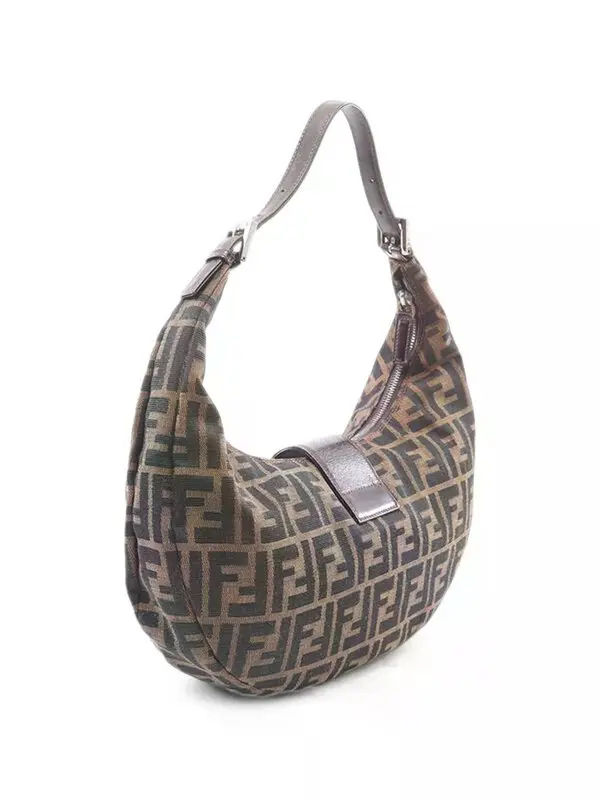 Fendi 2000-2010 Zucca Croissant Shoulder Bag