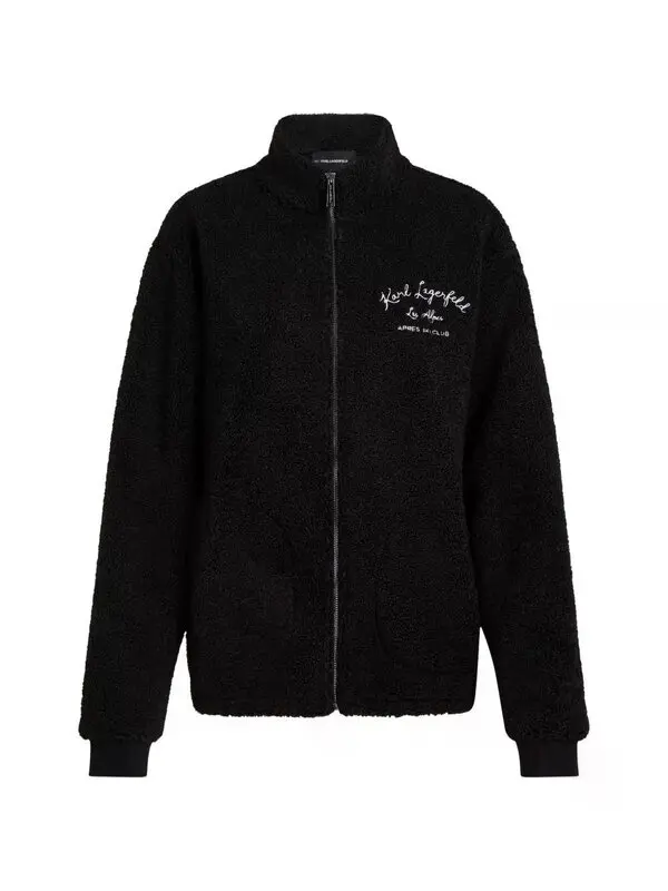 Karl Lagerfeld Embroidered Fleece Jacket