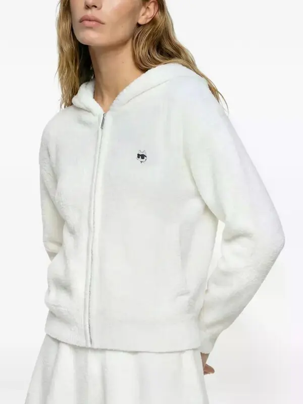 Karl Lagerfeld Ikon Choupette Fluffy Zip-up Hoodie