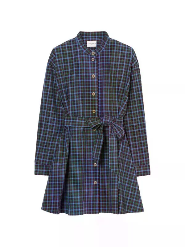 Claudie Pierlot Checked Cotton Shirt Dress