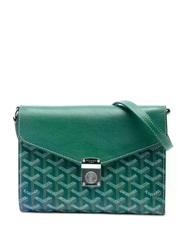 Goyard 2024 Goyardine Chypre Wallet Pouch Crossbody Bag - Green
