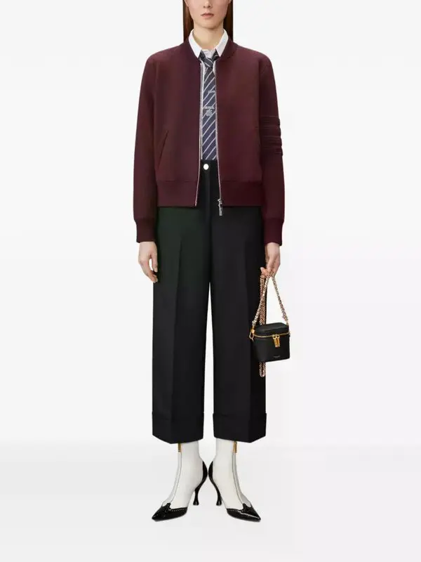 Thom Browne Ottoman Milano Stitch 4-bar Bomber Jacket