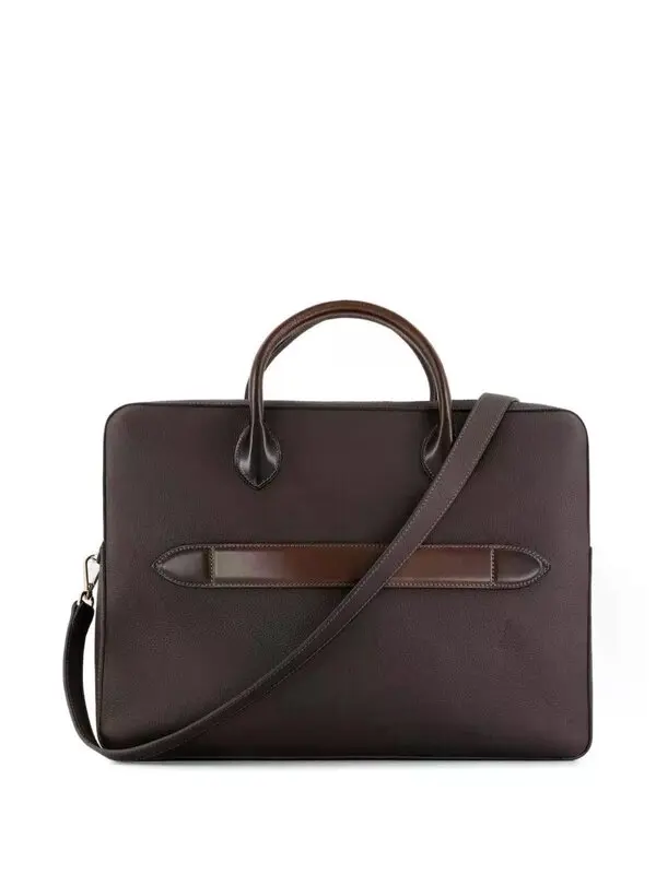 Santoni Grained Leather Tote Bag
