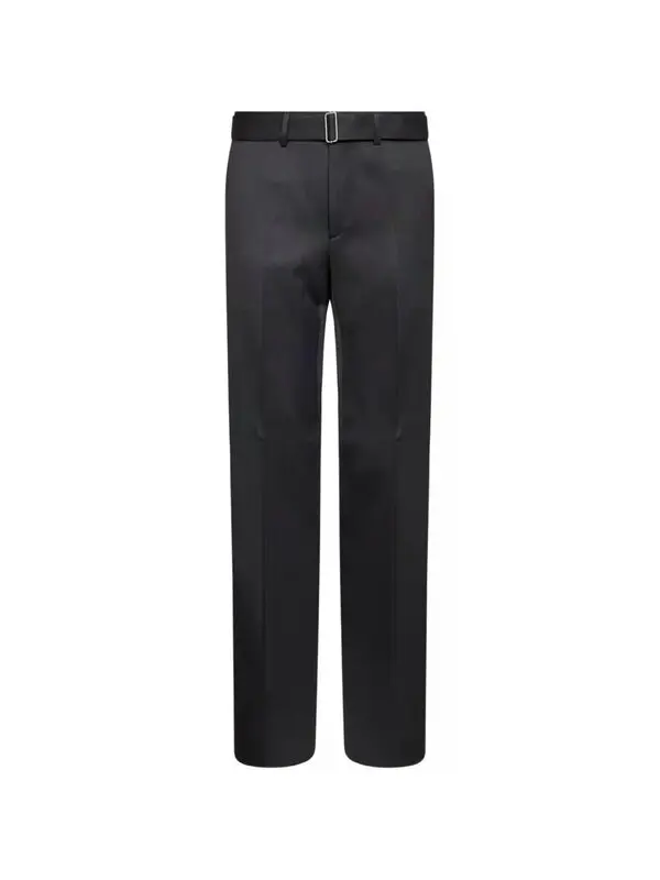 LARDINI Belted Pressed-crease Trousers