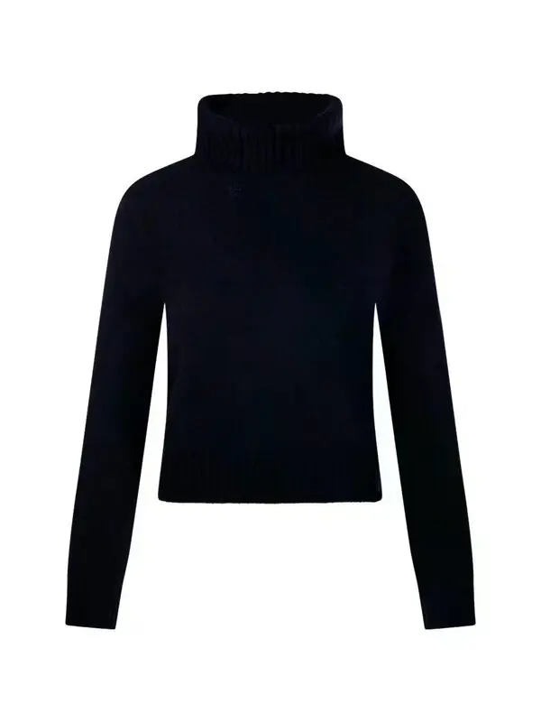 BEYOU Roll-neck Fine Knit Sweater
